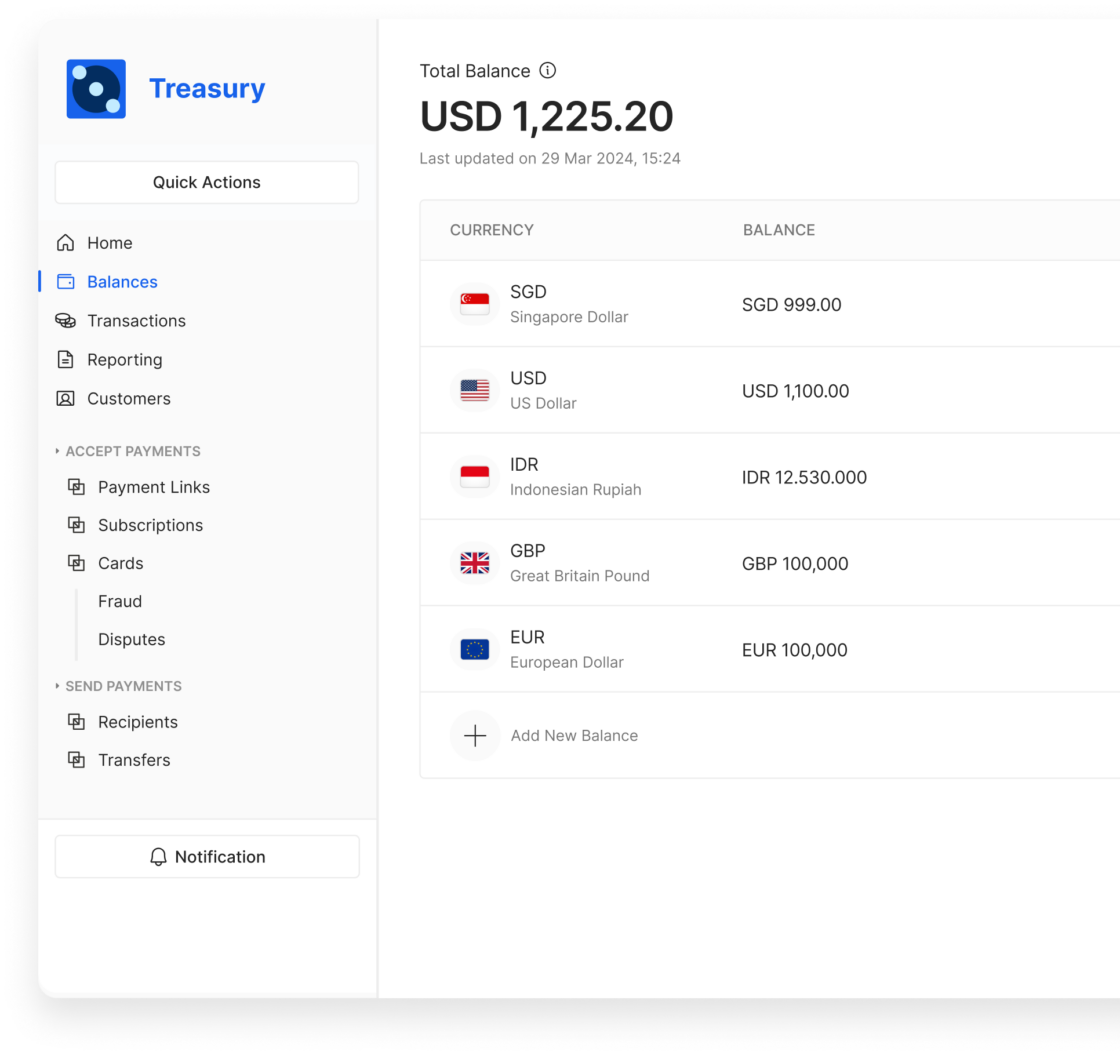 Global Treasury - Xendit